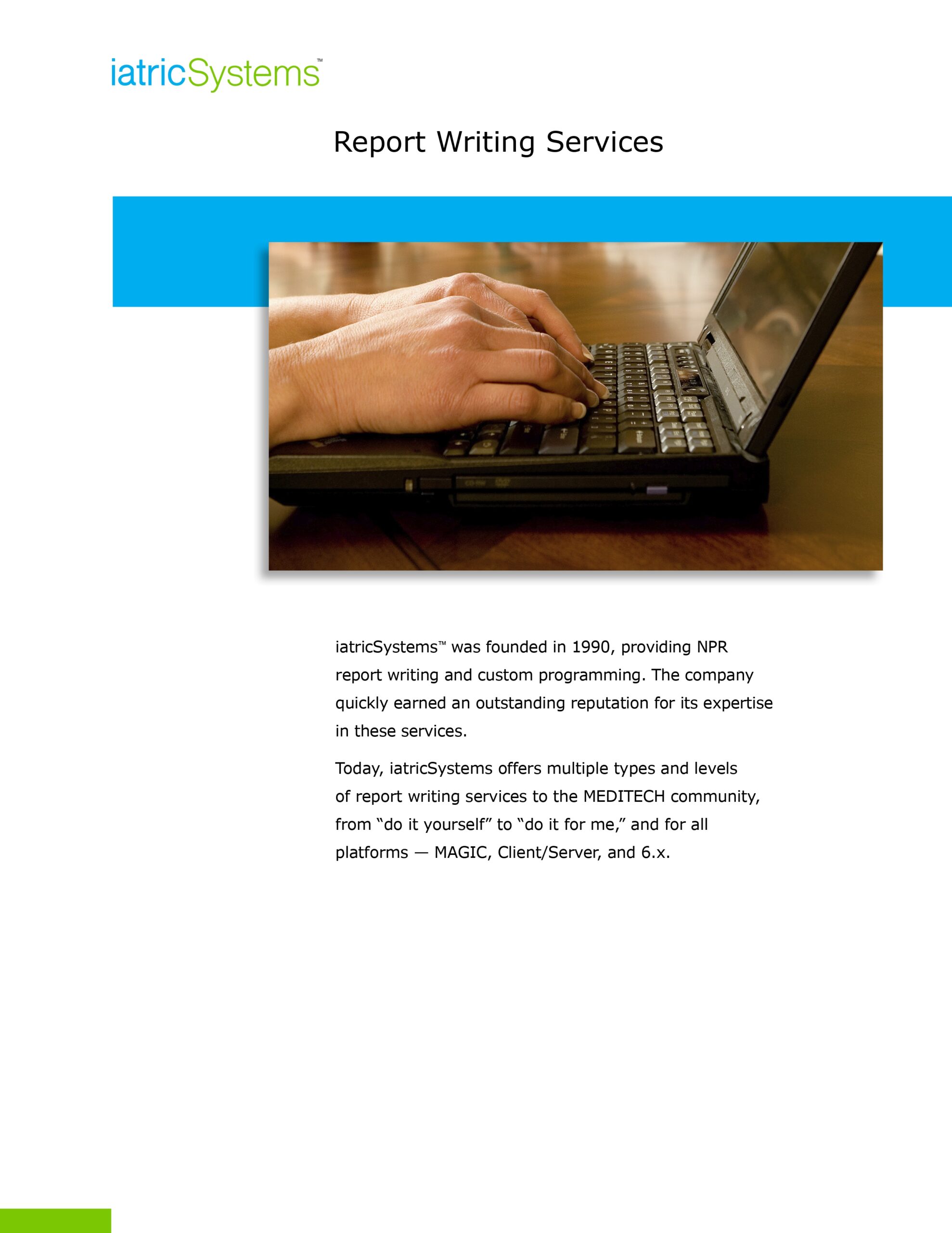 Data Repository Reports & Training - Healthcare IT Services & Solutions