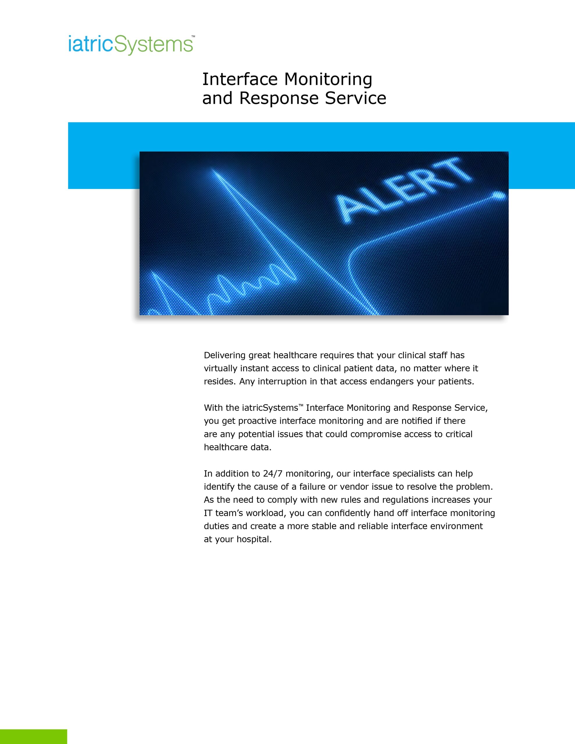 Interface Monitoring and Response - Healthcare IT Services & Solutions